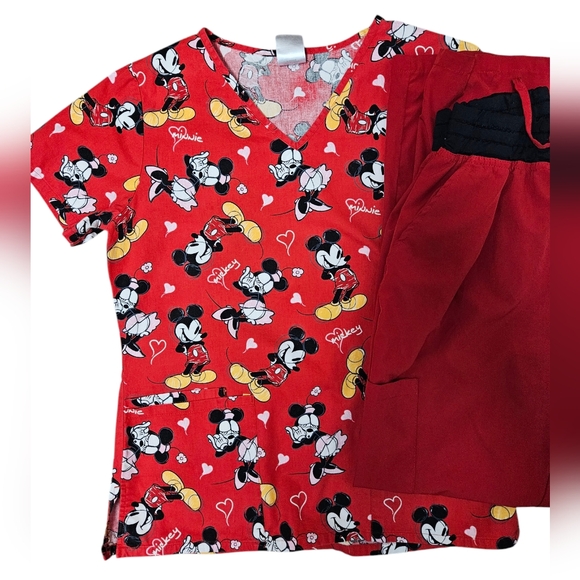 Disney | Other | Disneys Mickey And Minnie Scrub Set | Poshmark